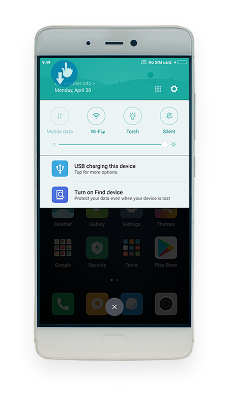 USB MTP mode selection